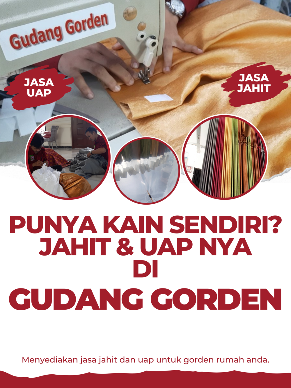 Jasa jahit gorden segala model - Gudang Gorden